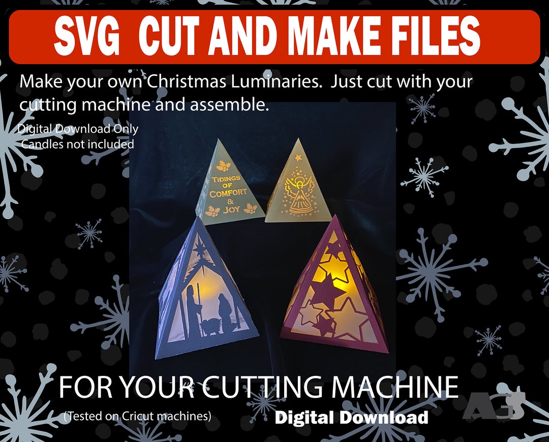 Cut and Assemble SVG File Christmas Luminaries - Etsy