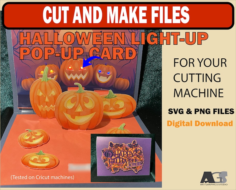 Cut and Assemble Pop-up Light-up Halloween Card - Etsy