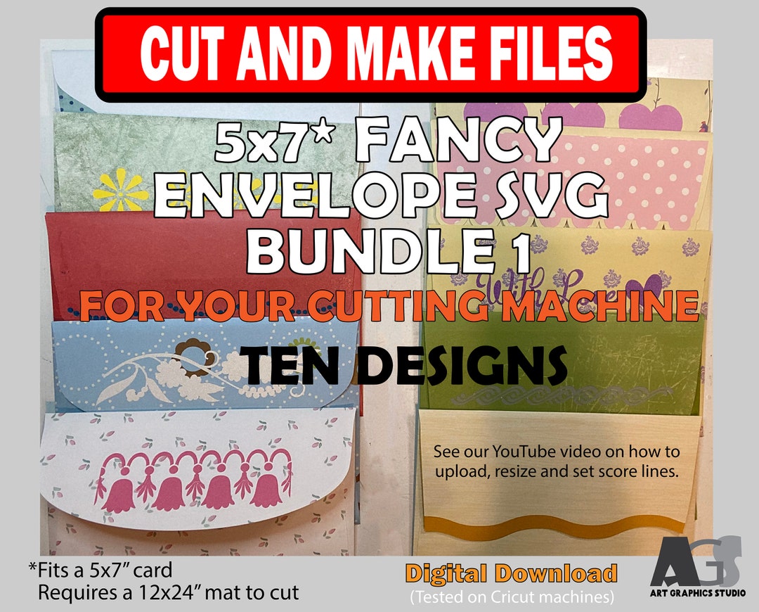5"x7" Fancy Envelope Bundle 1 SVG - Etsy