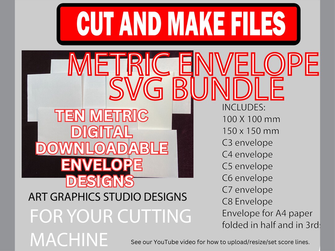 Metric Envelope SVG Bundle - Etsy