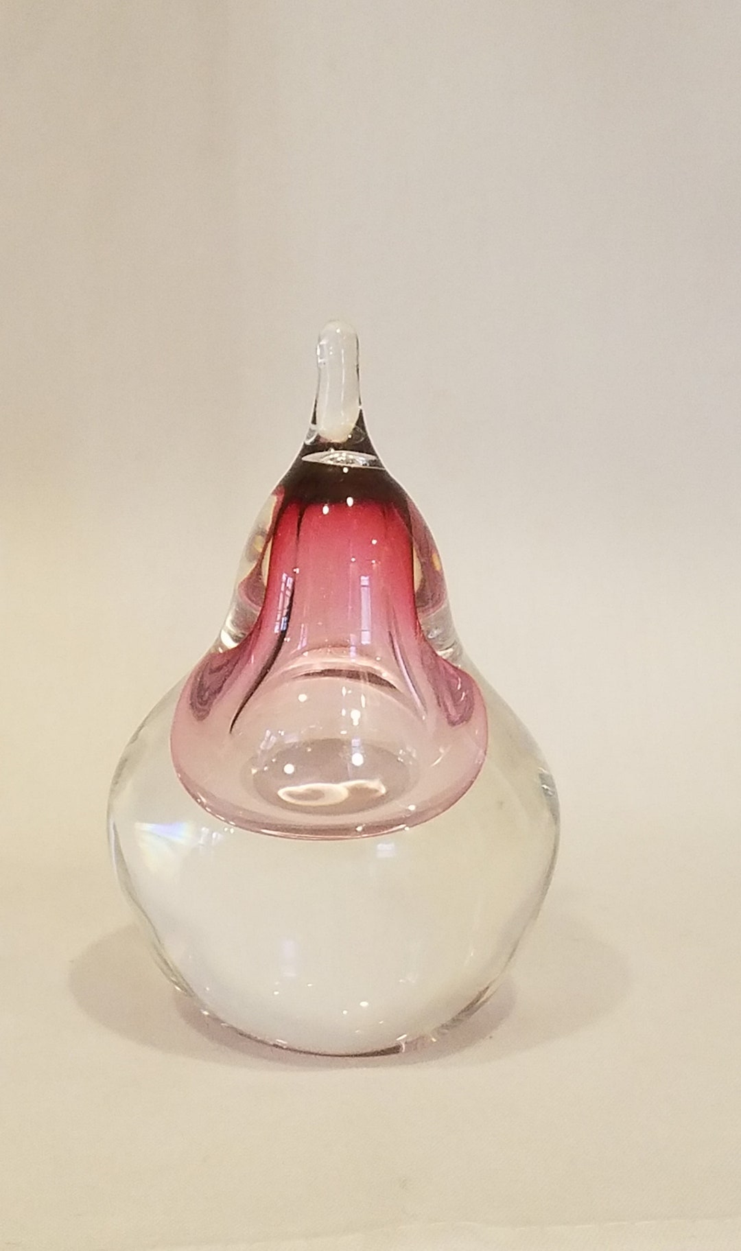 Vintage Paperweight Pear Studio Ahus Glass Paperweight Signed - Etsy