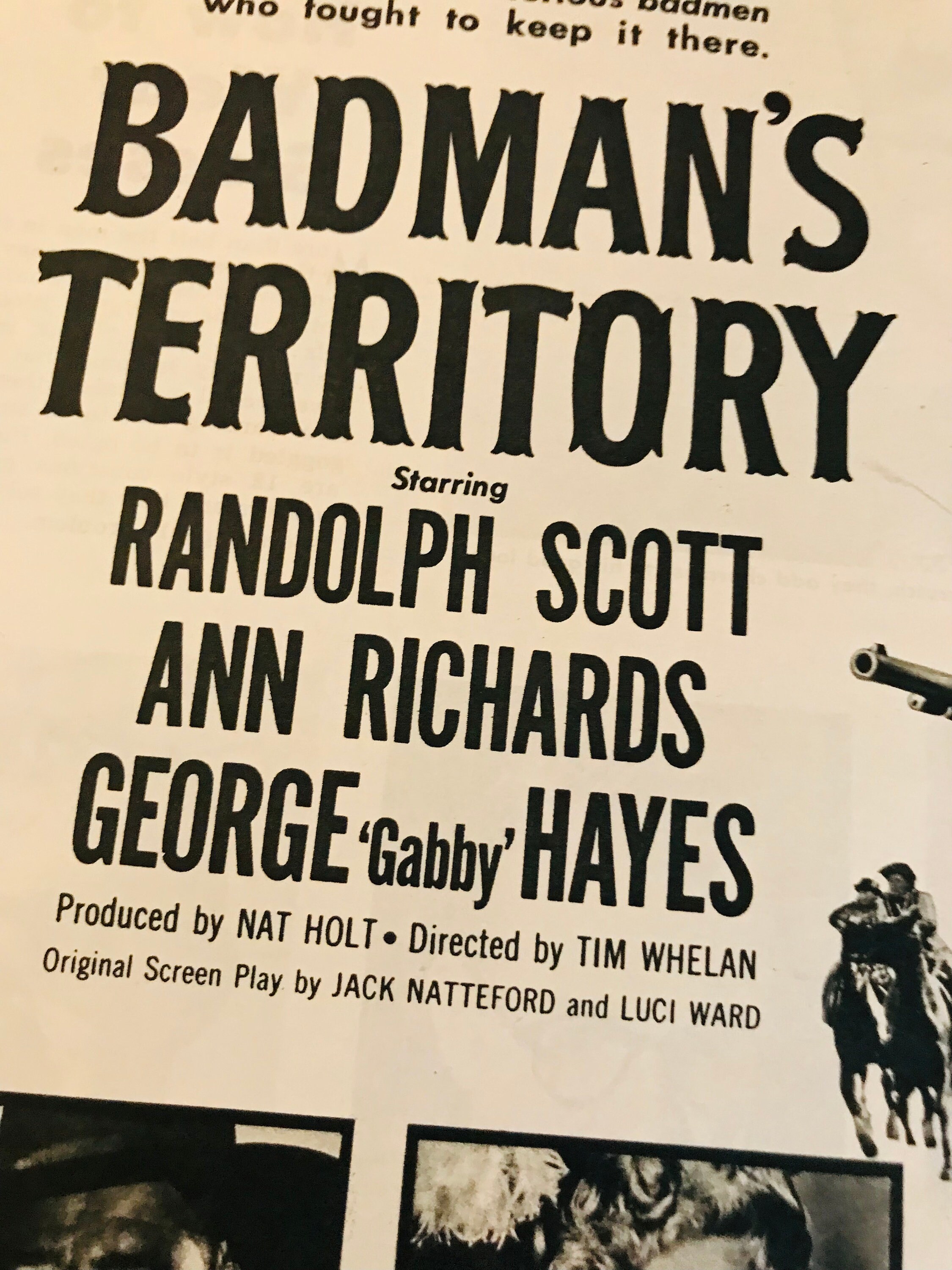 Badman's Territory Movie Ad Small Poster 1946 - Etsy