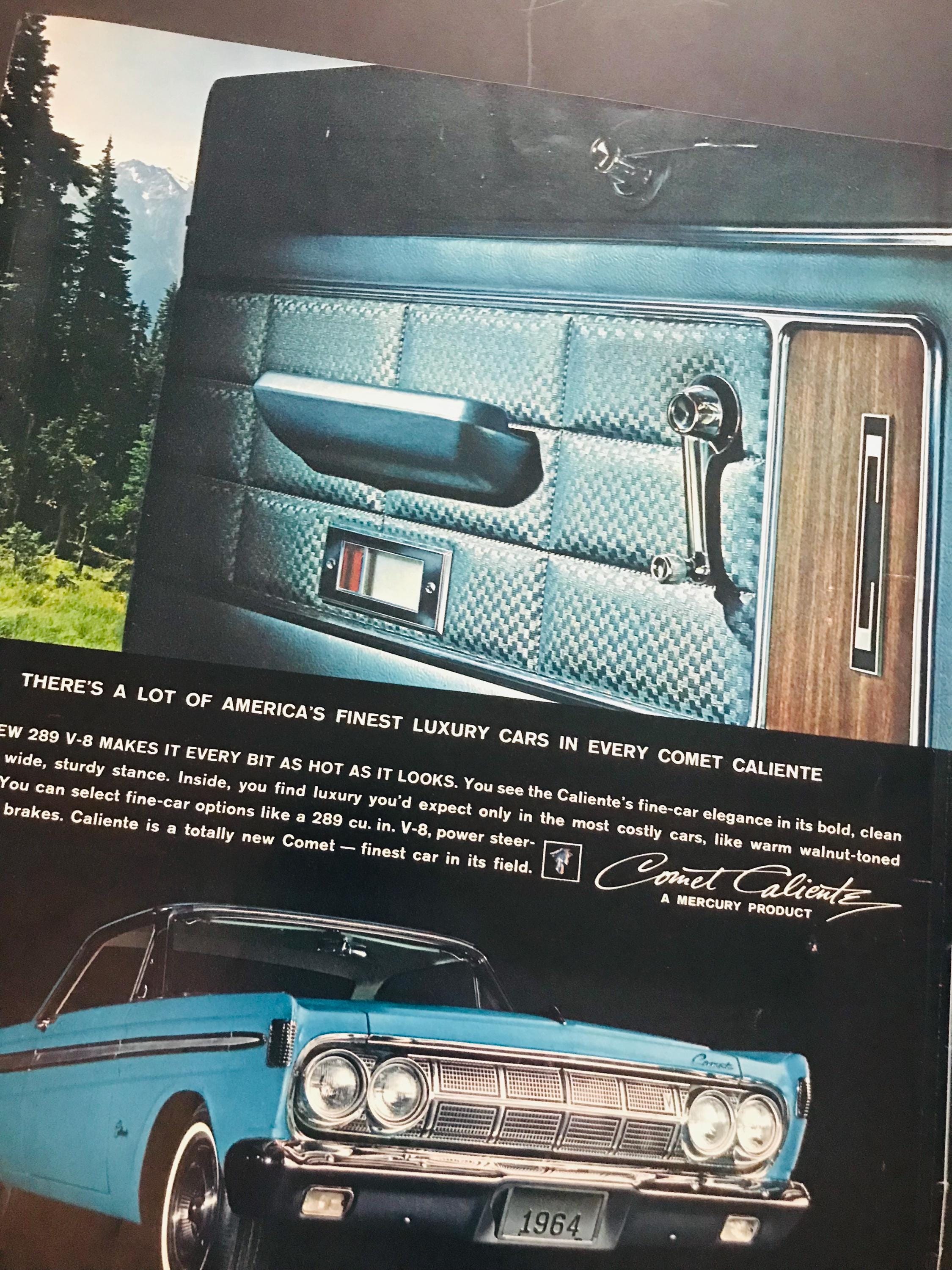 1963 Comet Caliente '64 VTG Car Ad Small Poster Lincoln Mercury Ford - Etsy