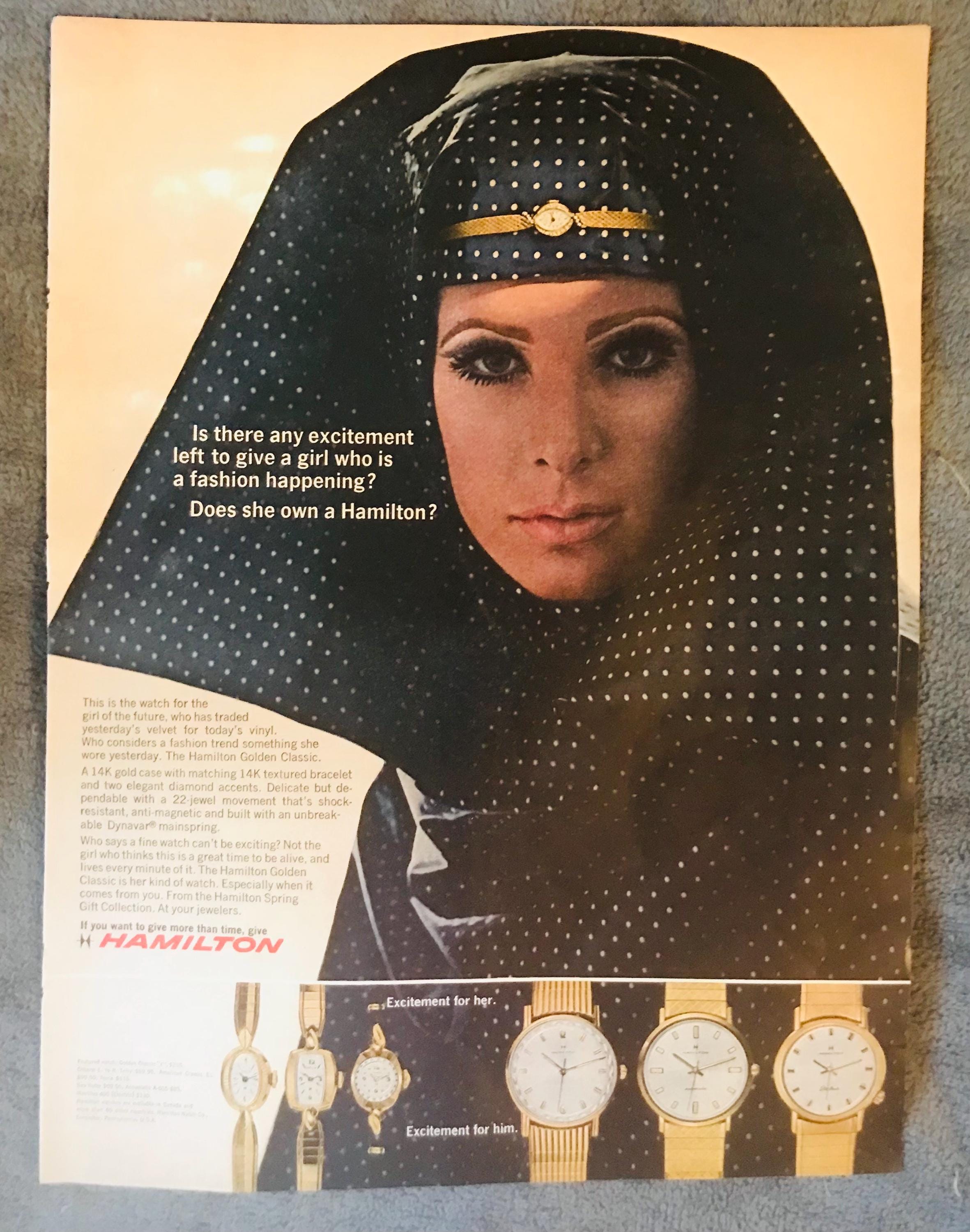 1967 Hamilton Watch Small Poster Vintage Print Ad - Etsy