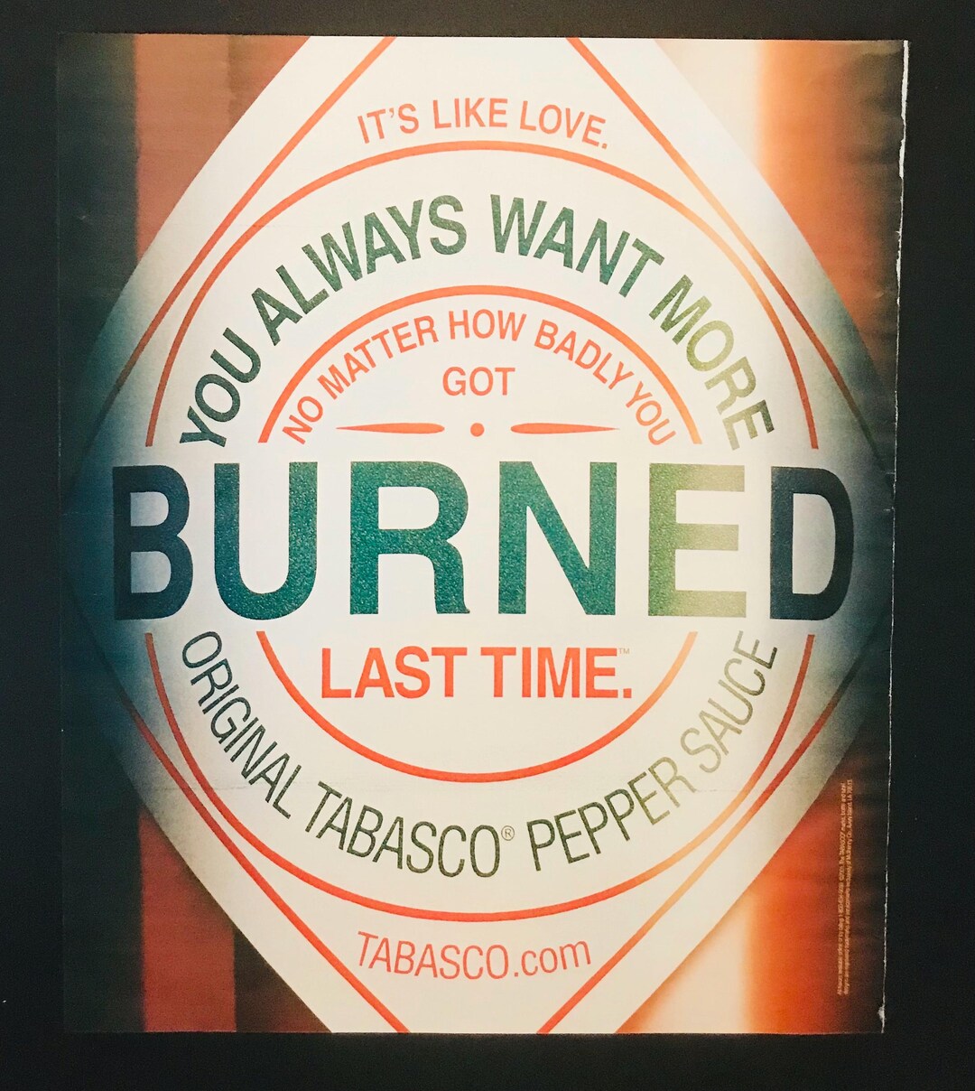 2001 Tabasco Ad Small Poster Vintage Ad - Etsy