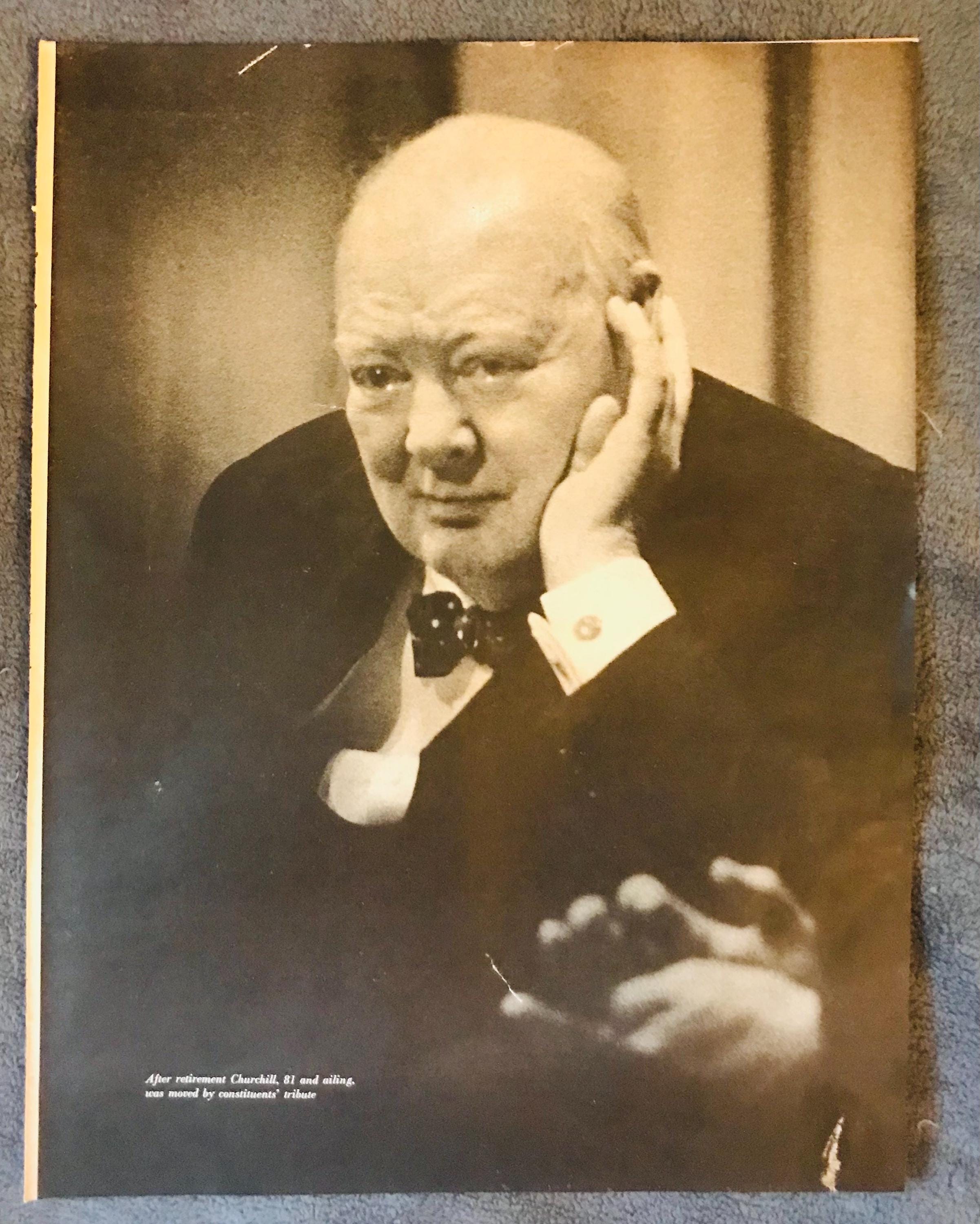 1966 Winston Churchill Portrait Print Ad Small Poster - Etsy