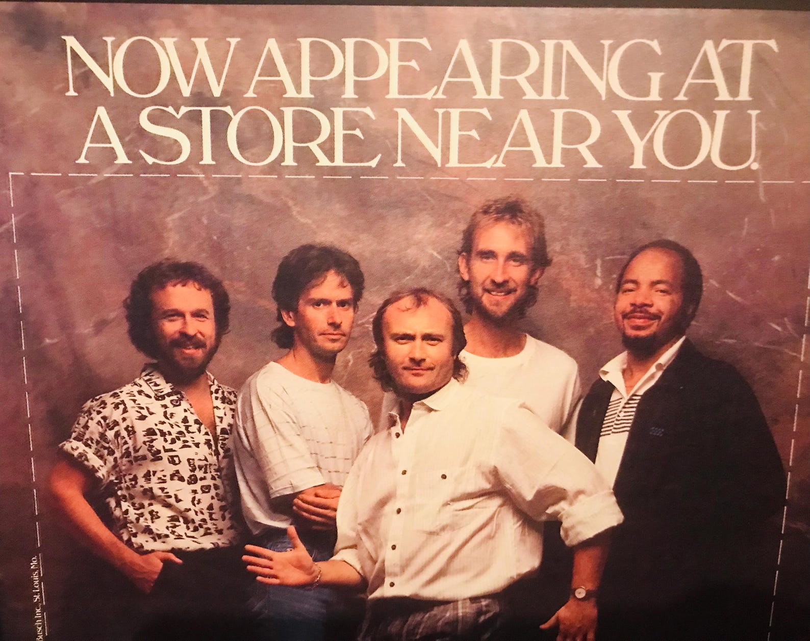 1987 the Genesis Concert Poster / Michelob Promo Ad Small Poster Rock ...