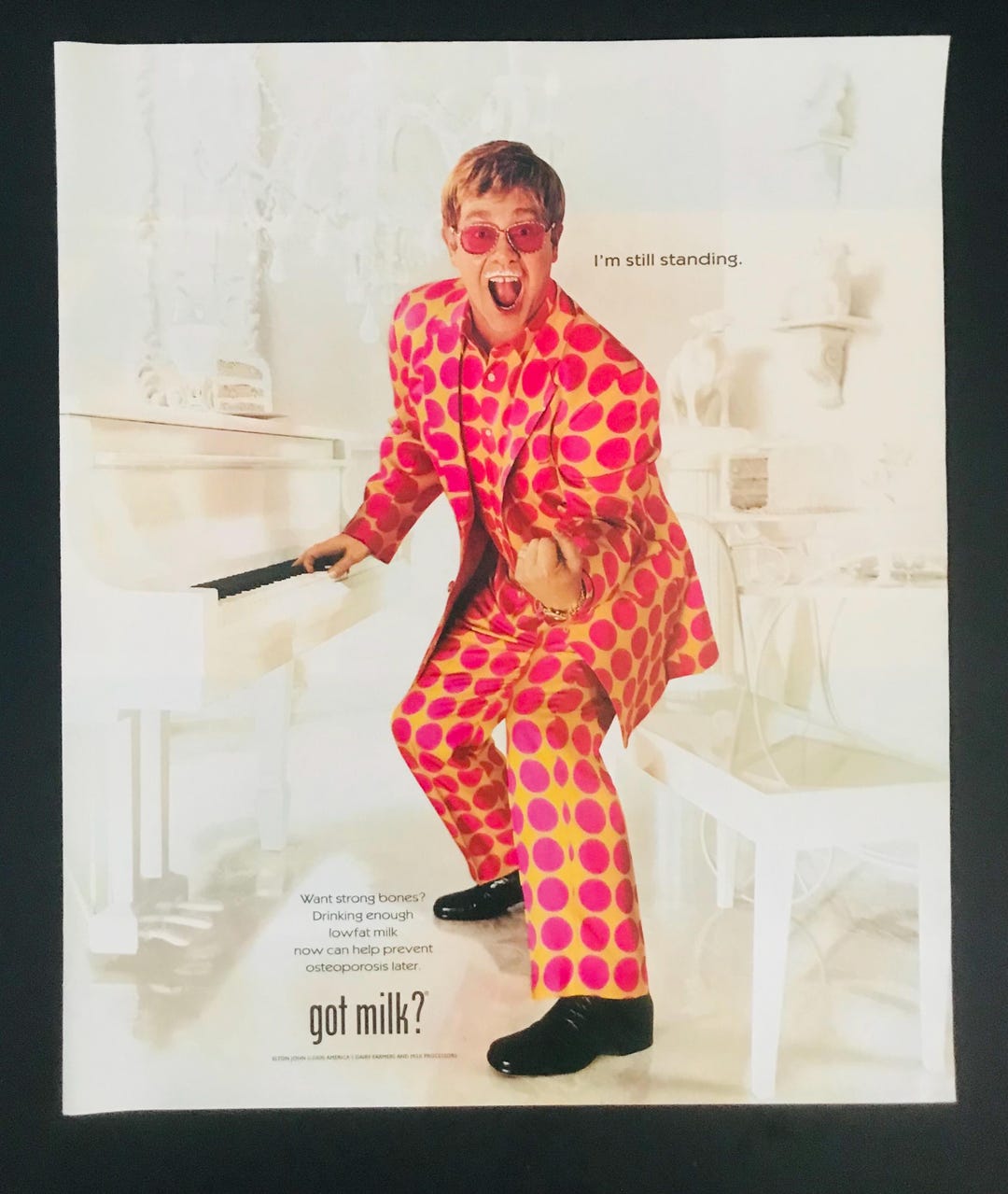 2001 Elton John - Got Milk? Small Poster VTG Print - Etsy