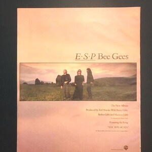 1987 Bee Gees ESP Small Poster Vintage Promo Album Ad 'you Win Again ...