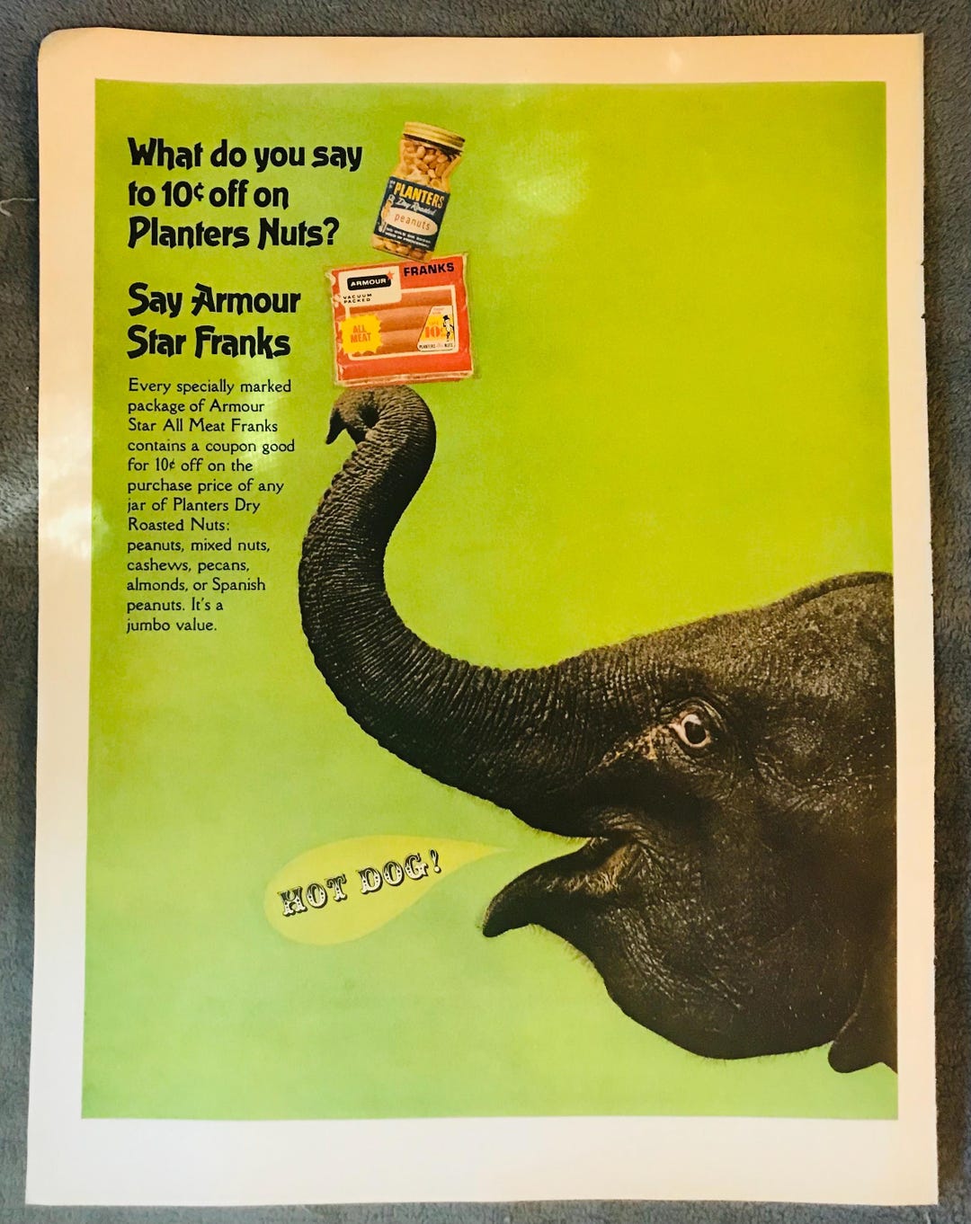 1967 Armour Hot Dog Franks Small Poster Vintage Print Ad - Etsy