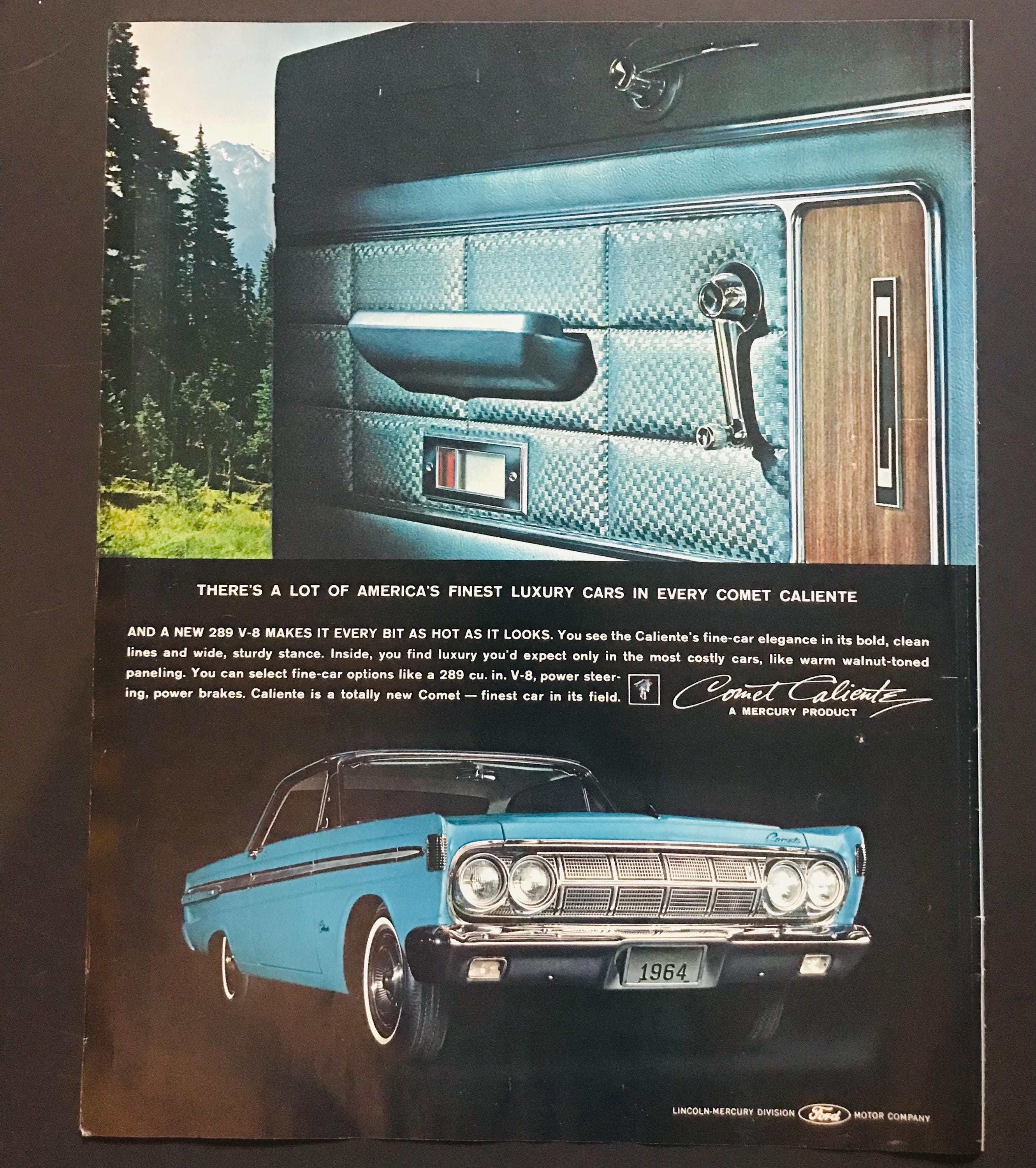 1963 Comet Caliente '64 VTG Car Ad Small Poster Lincoln Mercury Ford - Etsy