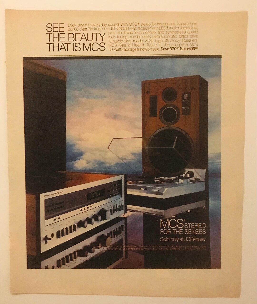1982 MCS Stereo for the Senses Vintage Ad Small Poster - Etsy