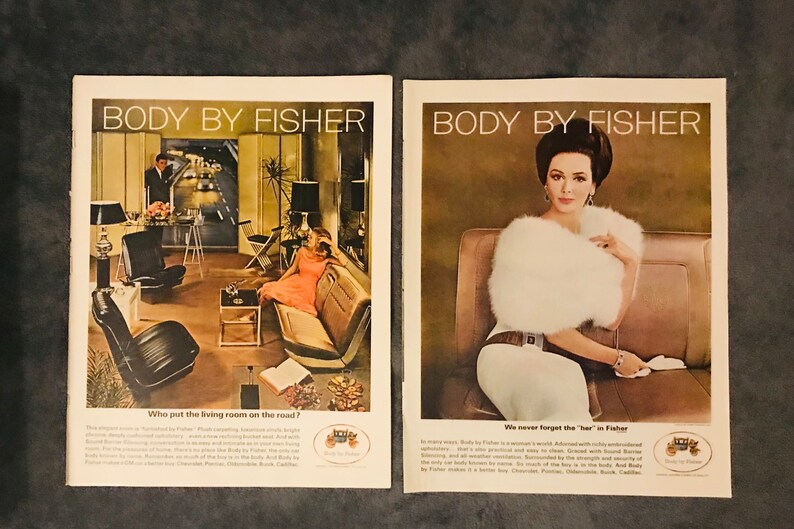 Body by Fisher Prints Set of 2-vintage Ads - Etsy