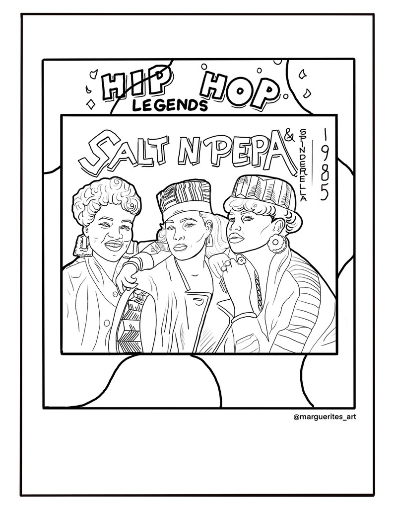 50 Years of HIP HOP Digital Coloring Book - Etsy