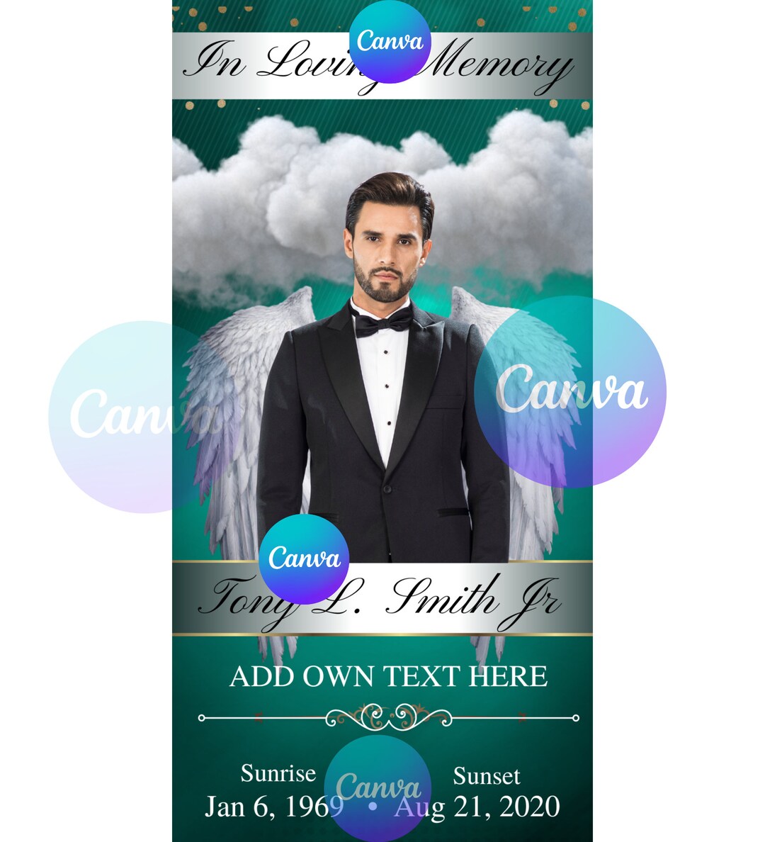 Editable Grave Blanket Template Instant Download Memorial Template ...