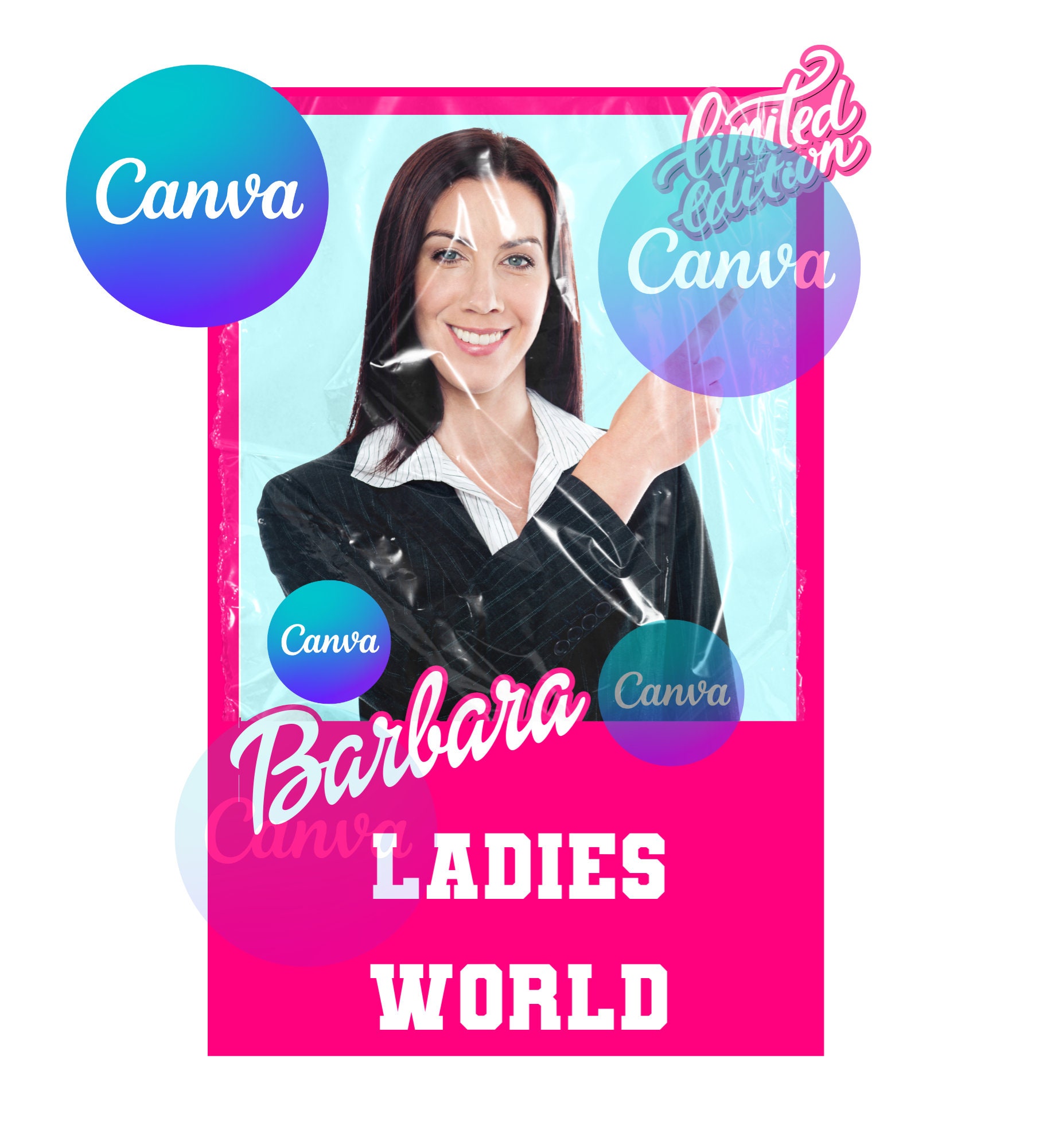 EDITABLE Personal Cover, Canva Doll Box Template, Canva Template, Photo ...