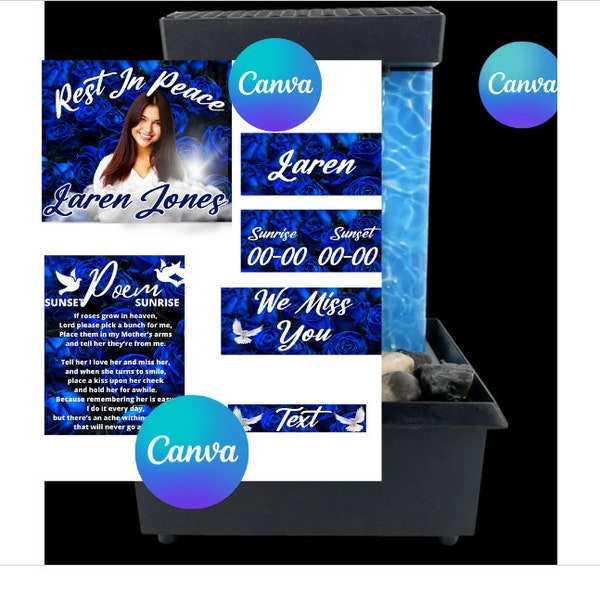 Memorial Waterfall - Etsy