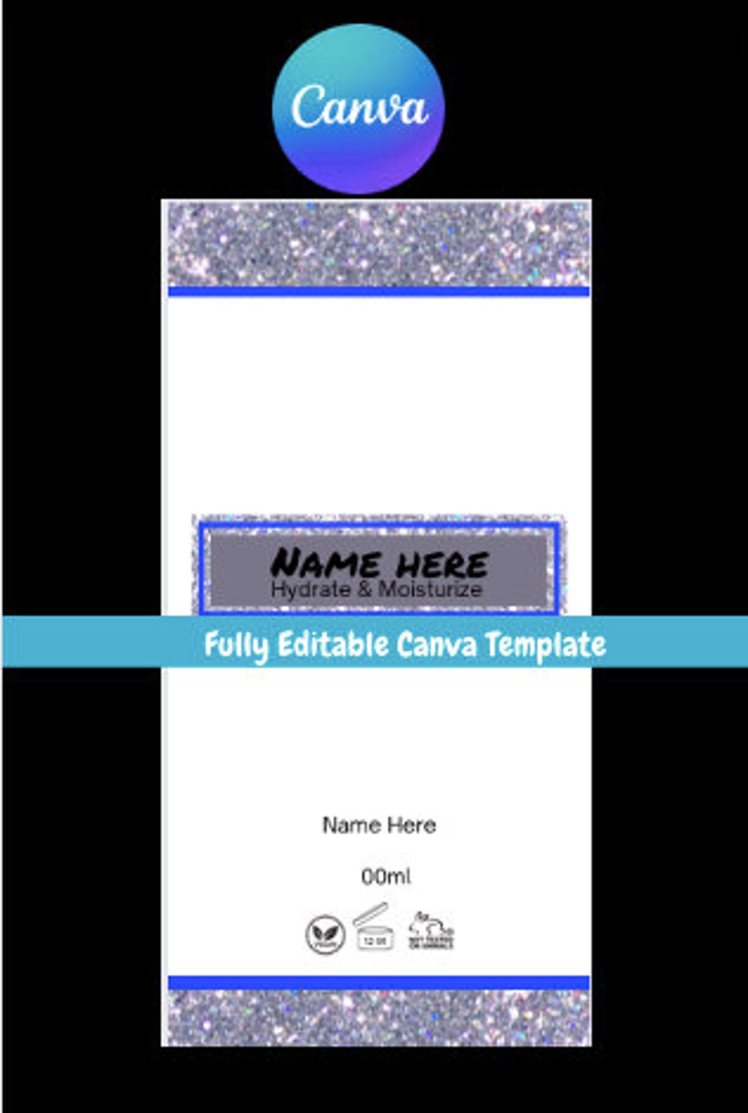 Lip Gloss Label Template, Canva Labels for Tubes, Editable Lip Labels ...