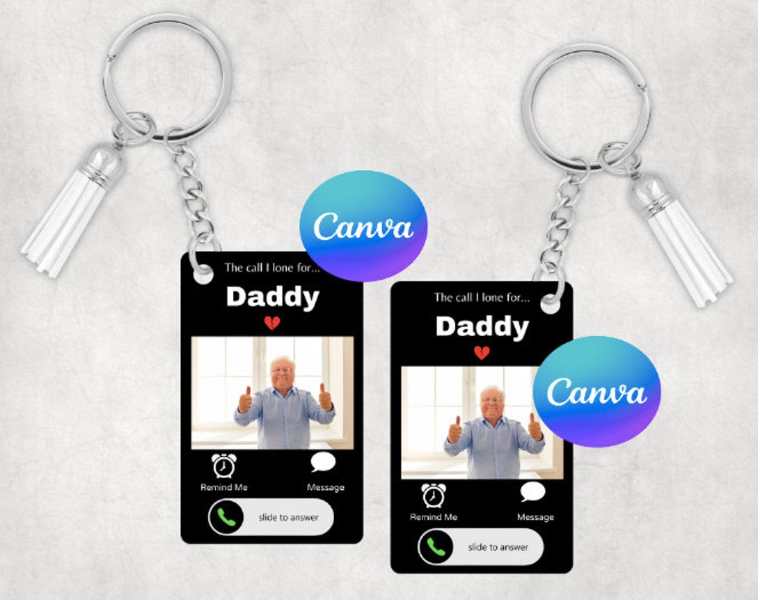 Memorial Keyring Slide Template | Editable Canva Template | DIY ...