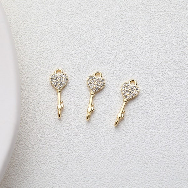 Heart Key Pendant - Etsy