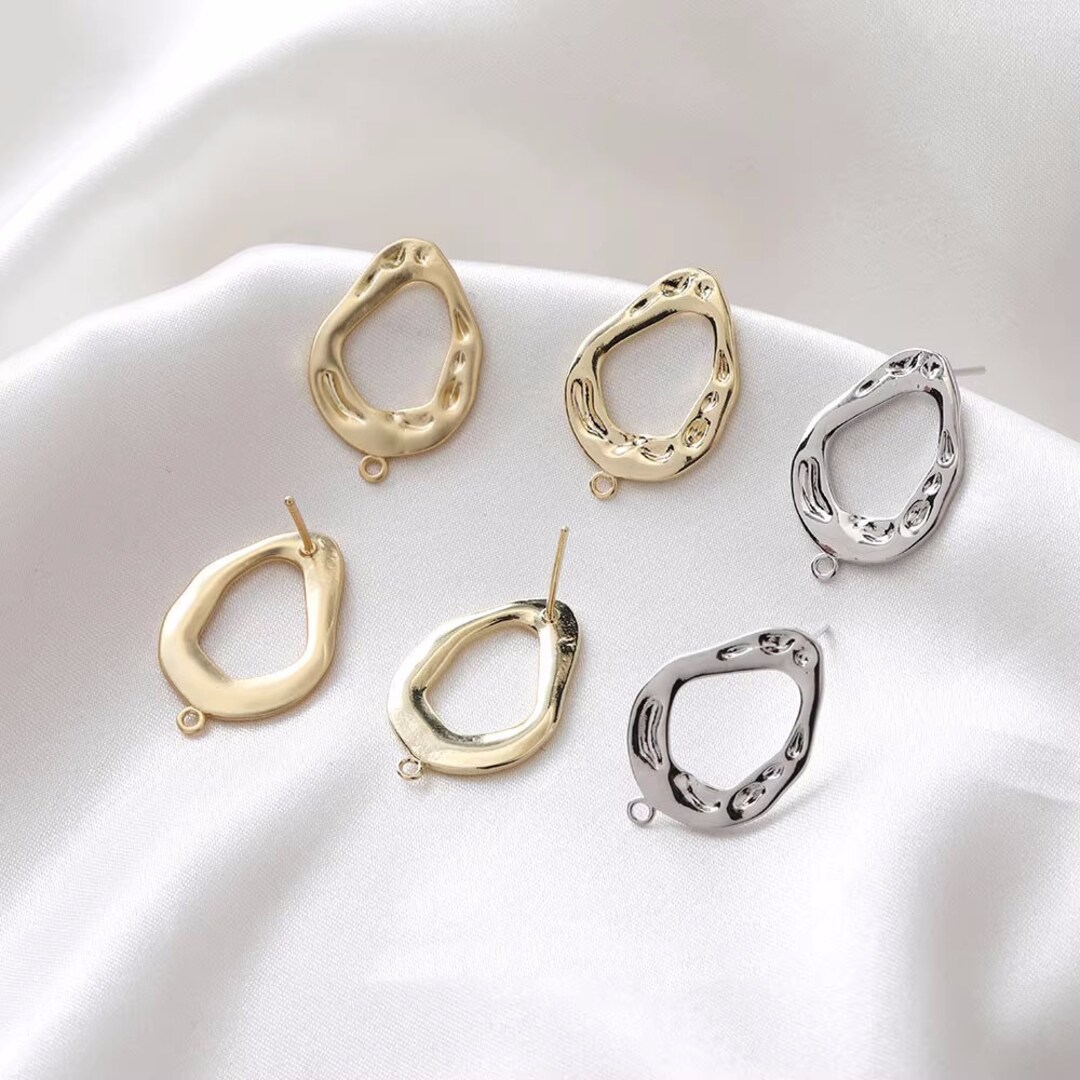 6pcs Water Drop Stud Earrings,waterdrop Earring Posts,hollow Out Matte ...