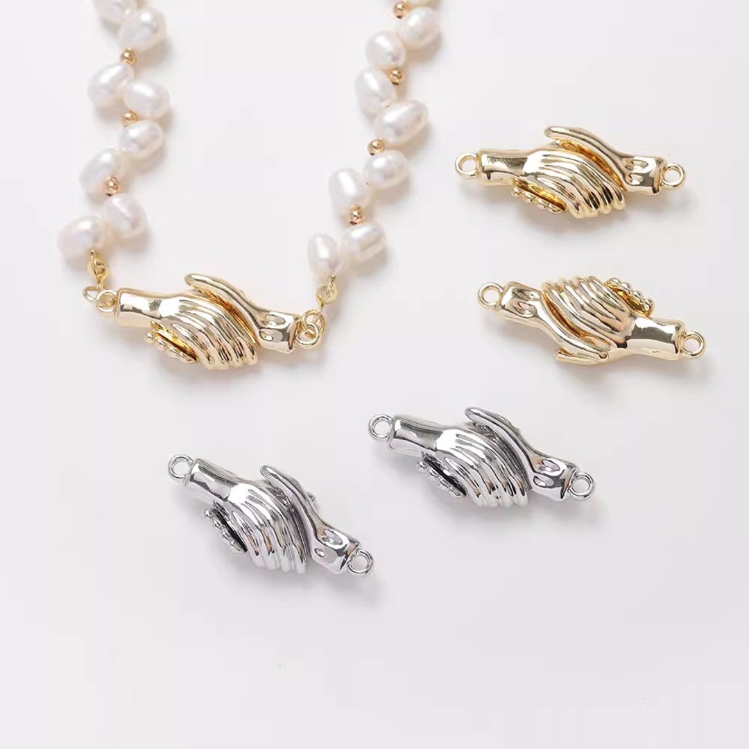 10pcs Handshake Separable Magnet Charm Connector Clasp for DIY Bracelet ...