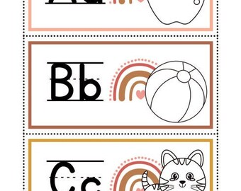 Boho Rainbow Alphabet - Etsy