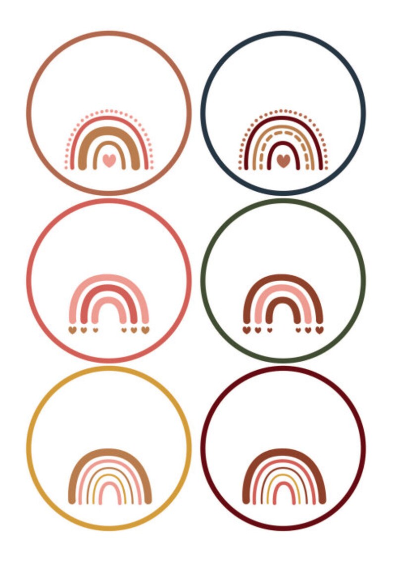 Boho Rainbow Nametags - Etsy