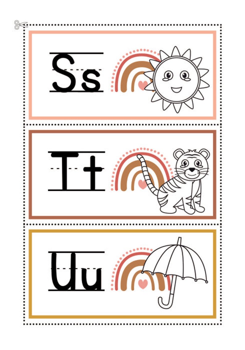 Boho Rainbow Alphabet - Etsy