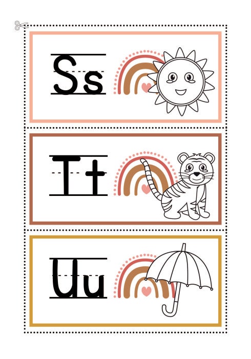 Boho Rainbow Alphabet - Etsy