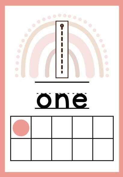 Boho Rainbow Numbers 1-20 - Etsy