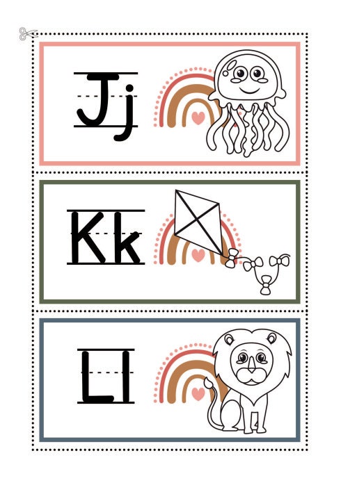 Boho Rainbow Alphabet - Etsy