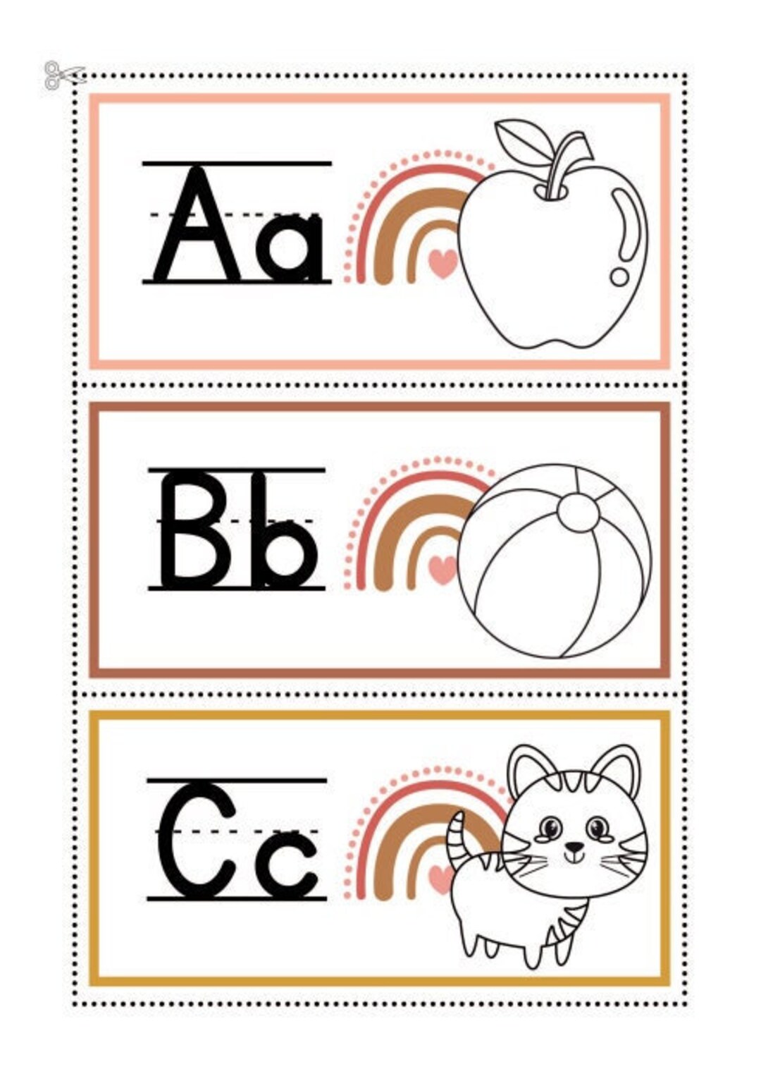 Boho Rainbow Alphabet - Etsy