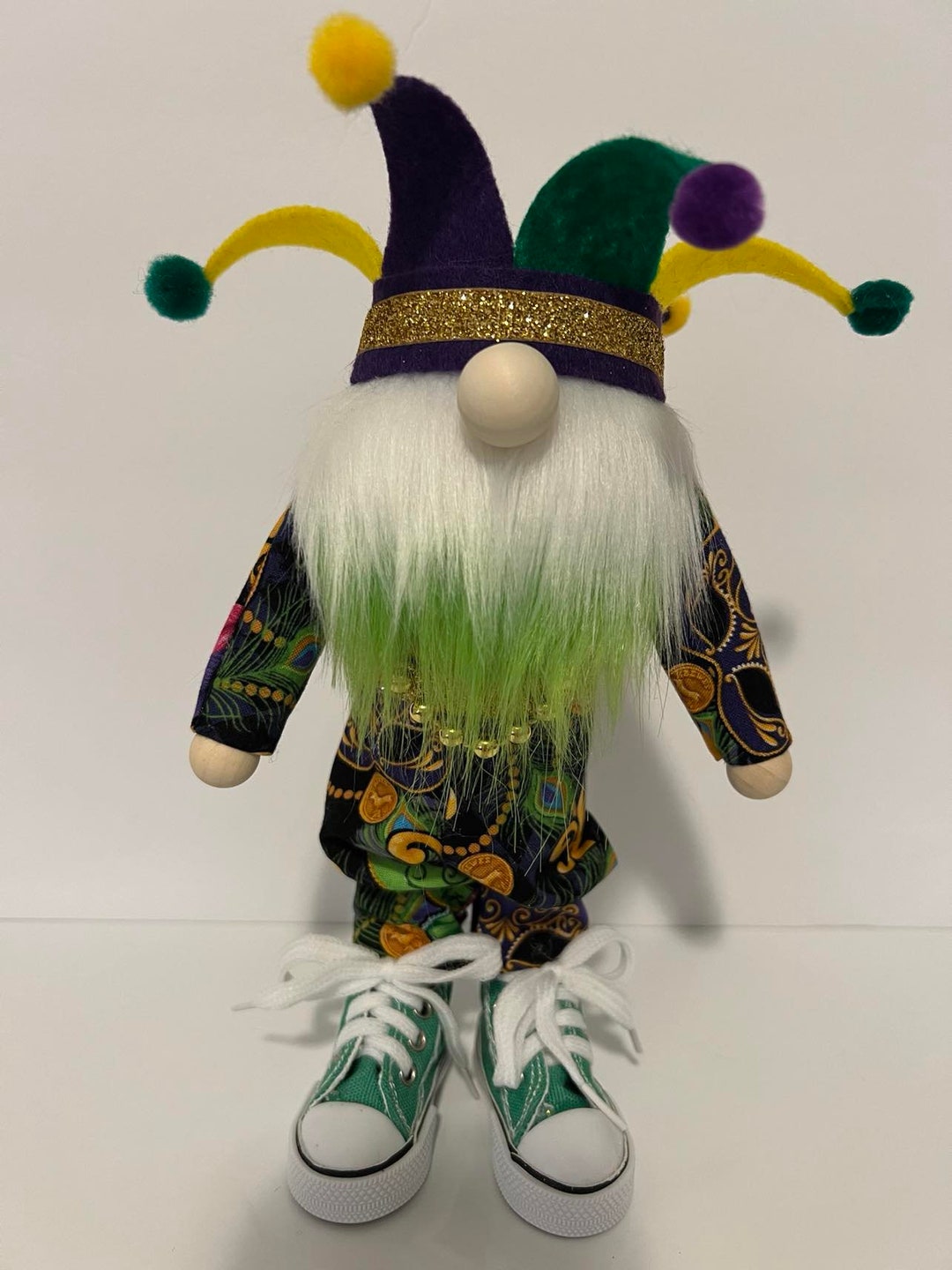Gnome, Mardi Gras Gnome, Fat Tuesday Gnome, Boy Gnome, Jester Gnome - Etsy