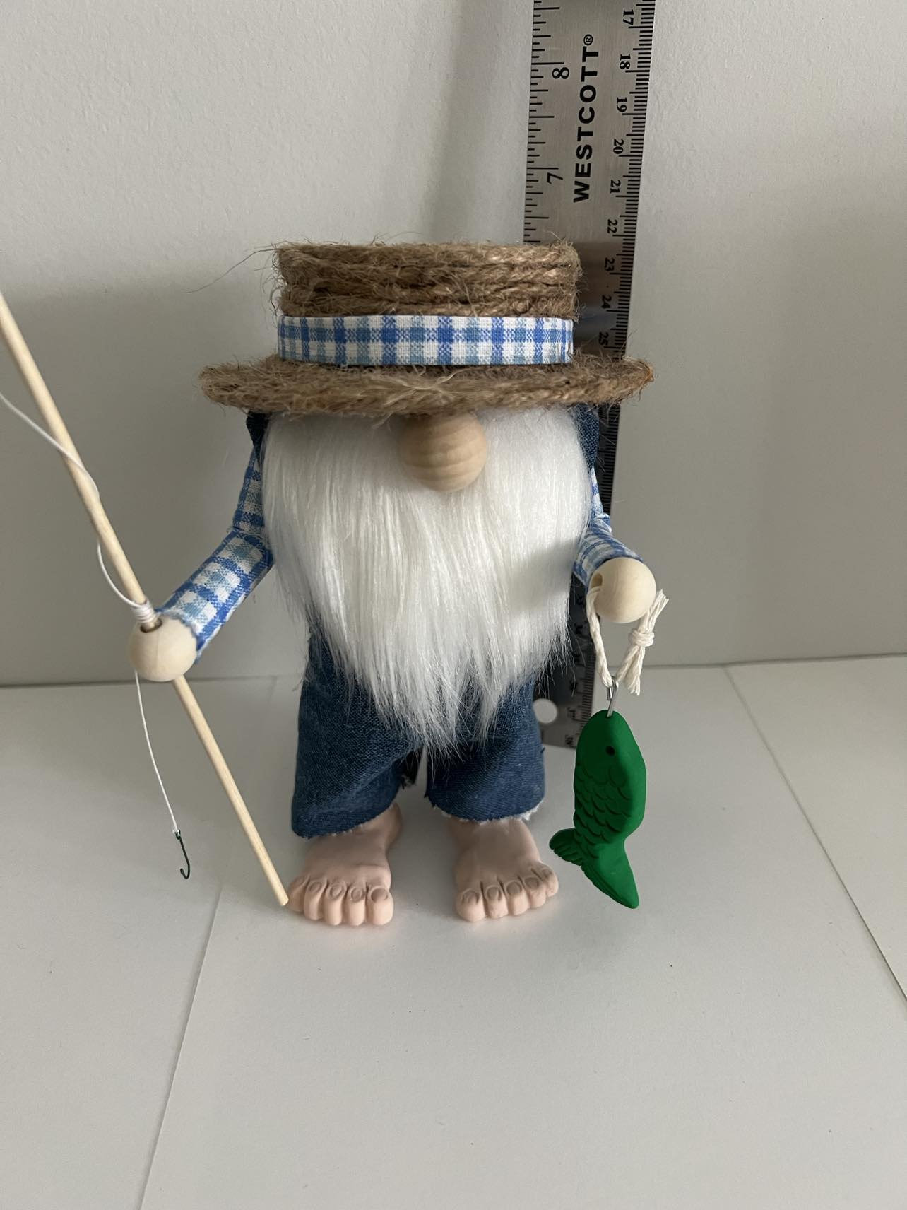 Gnome Boy Gnome Fisherman Gnome Barefoot Gnome - Etsy
