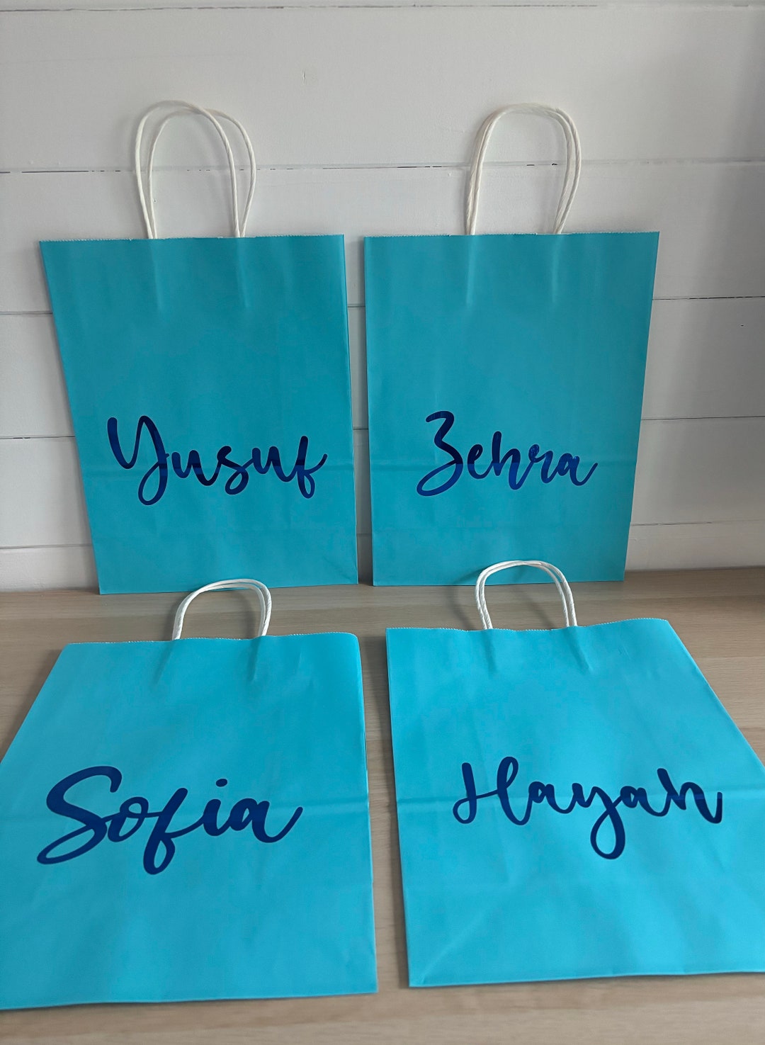 SINGLE COLOUR MEDIUM Size, Personalised Party Bags, Name Only, Food ...