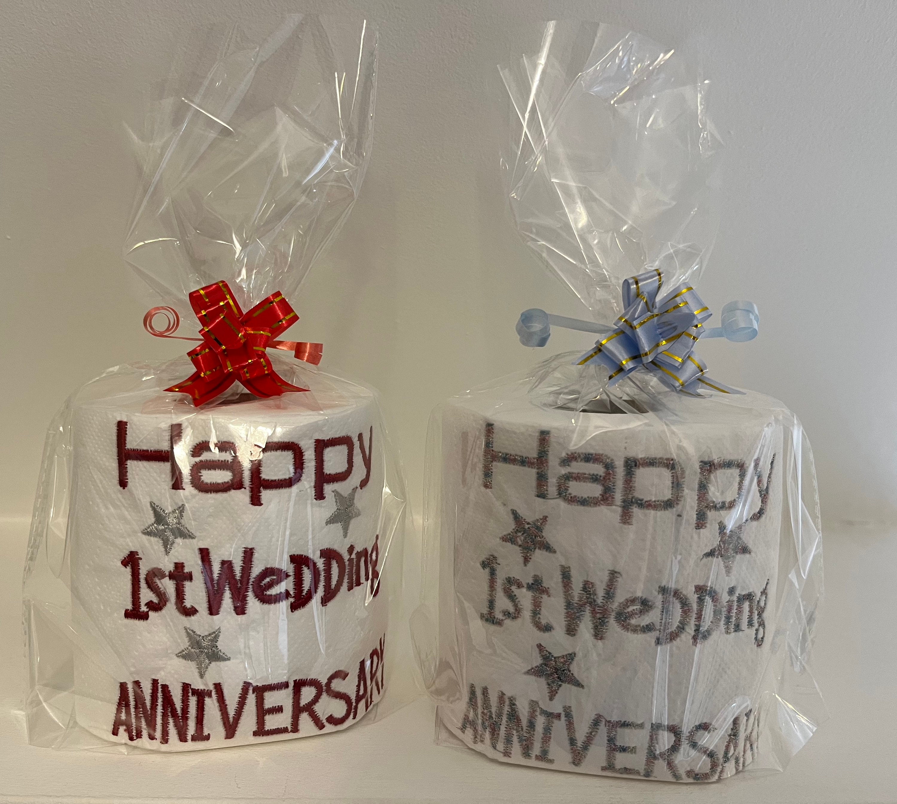 Paper Anniversary, Novelty Happy 1st Wedding Anniversary Toilet Roll ...