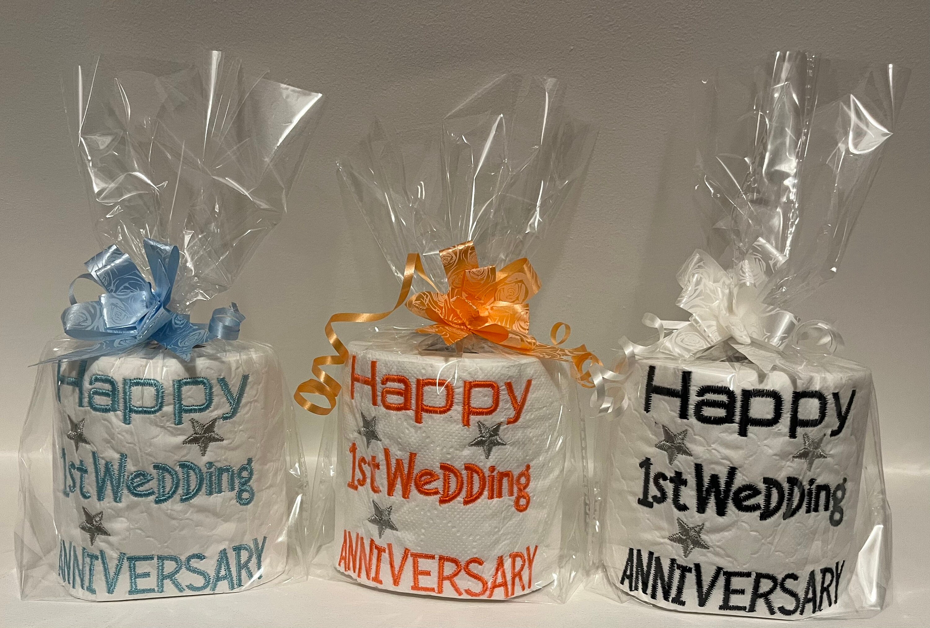 Paper Anniversary, Novelty Happy 1st Wedding Anniversary Toilet Roll ...