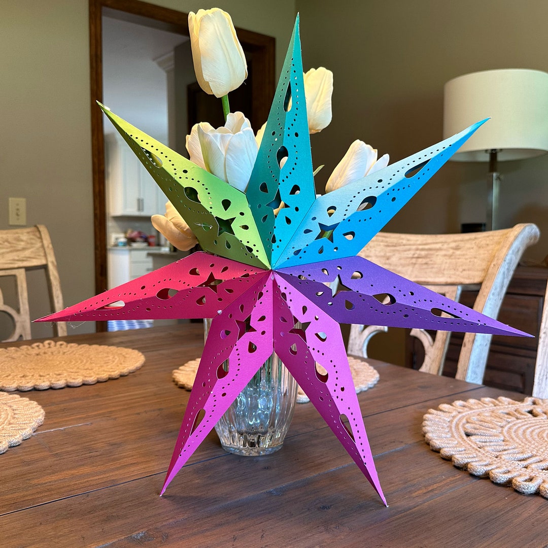 Luminous 3D Multi-point Star SVG Template - Etsy