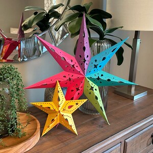 Luminous 3D Multi-point Star SVG Template - Etsy
