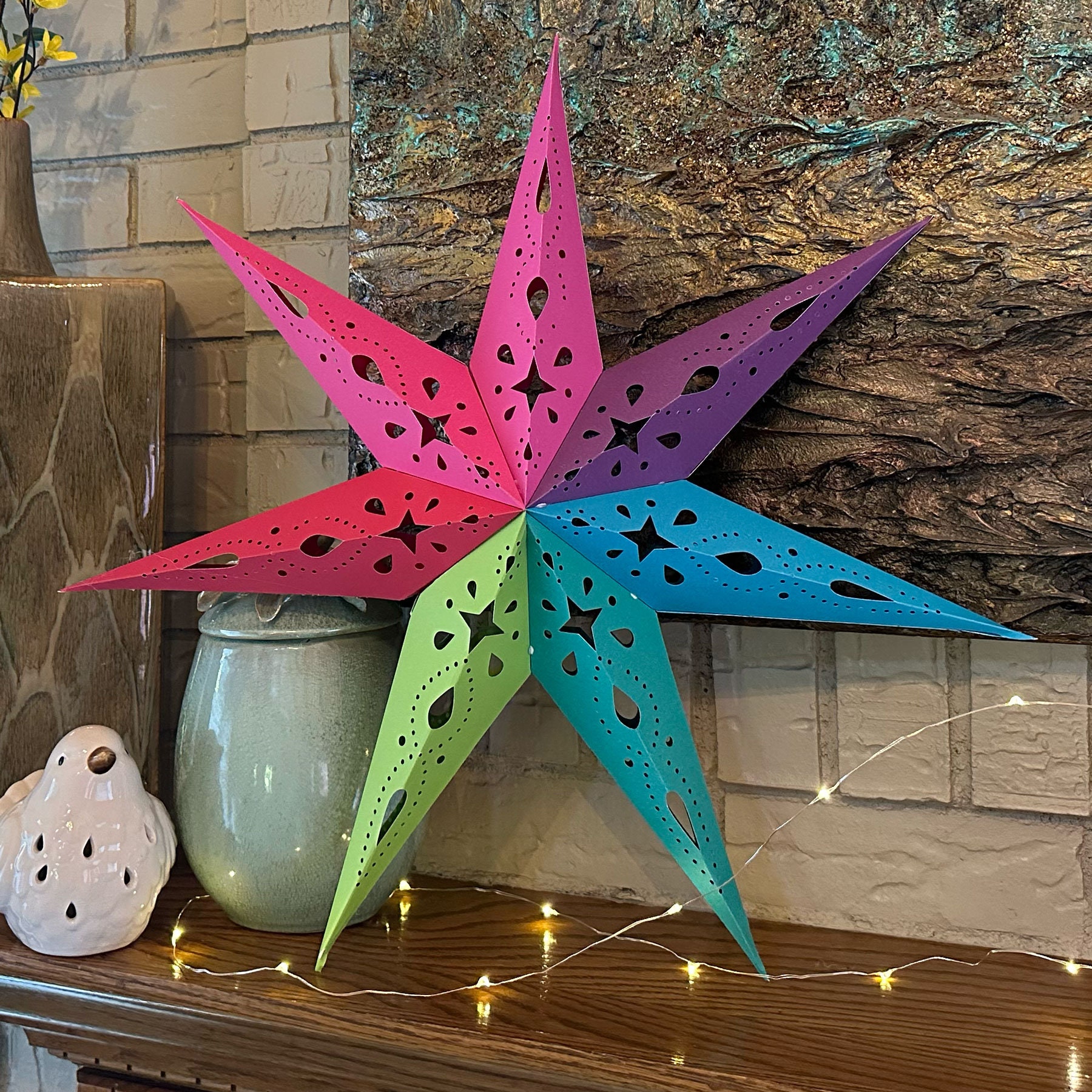 Luminous 3D Multi-point Star SVG Template - Etsy