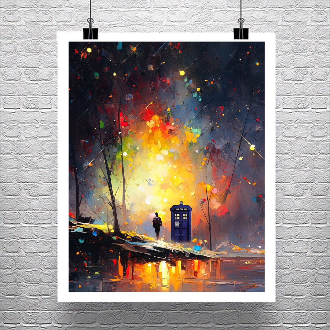 Doctor Who Time Lord, Tardis Fantasy Landscape Fine Art Giclée Print 3 ...