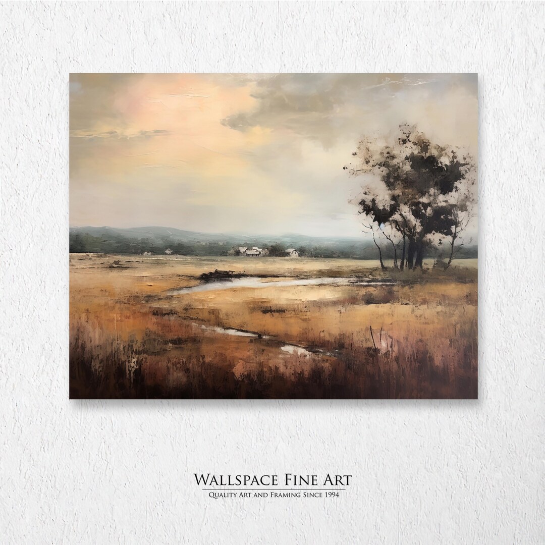 After the Rain, Homestead With Tree, Summer Landscape PRINTABLE Wall ...