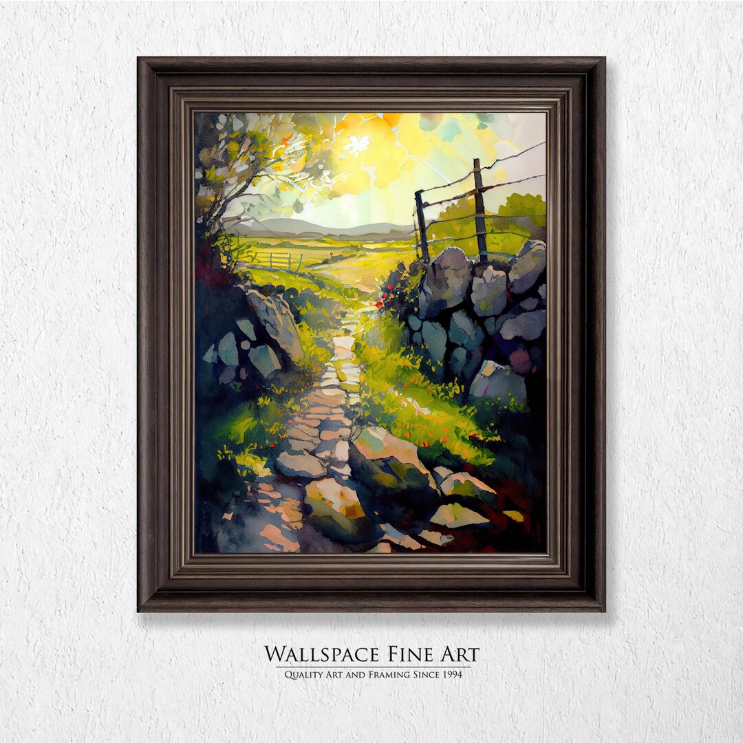 Garden Stoney Path, Summer Landscape PRINTABLE Wall Art Décor ...