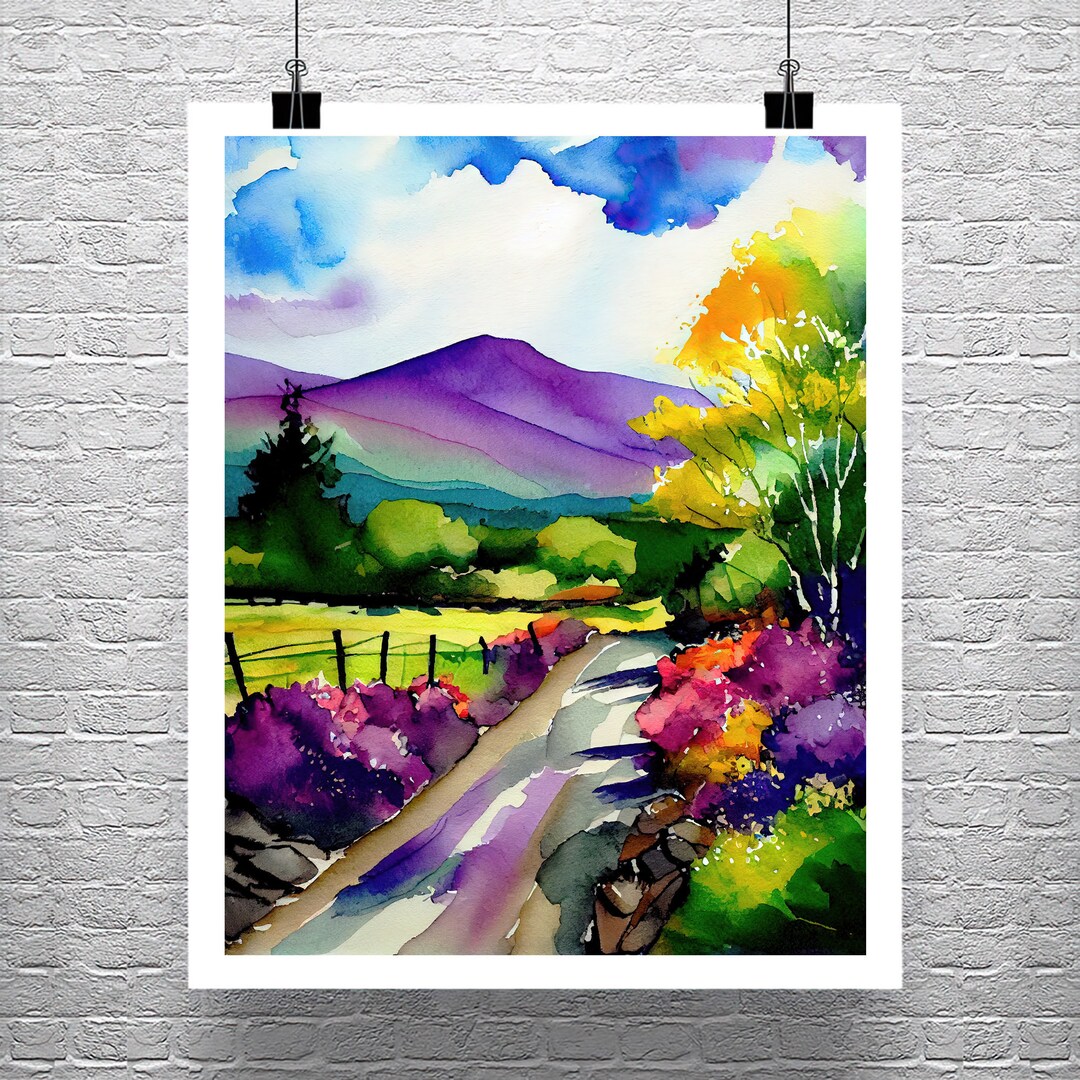 Purple Mountain Majesties Fine Art Giclée Print 2-75 - Etsy