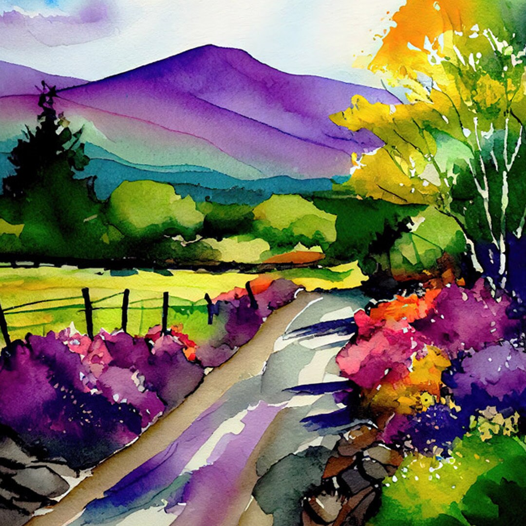 Purple Mountain Majesties Fine Art Giclée Print 2-75 - Etsy