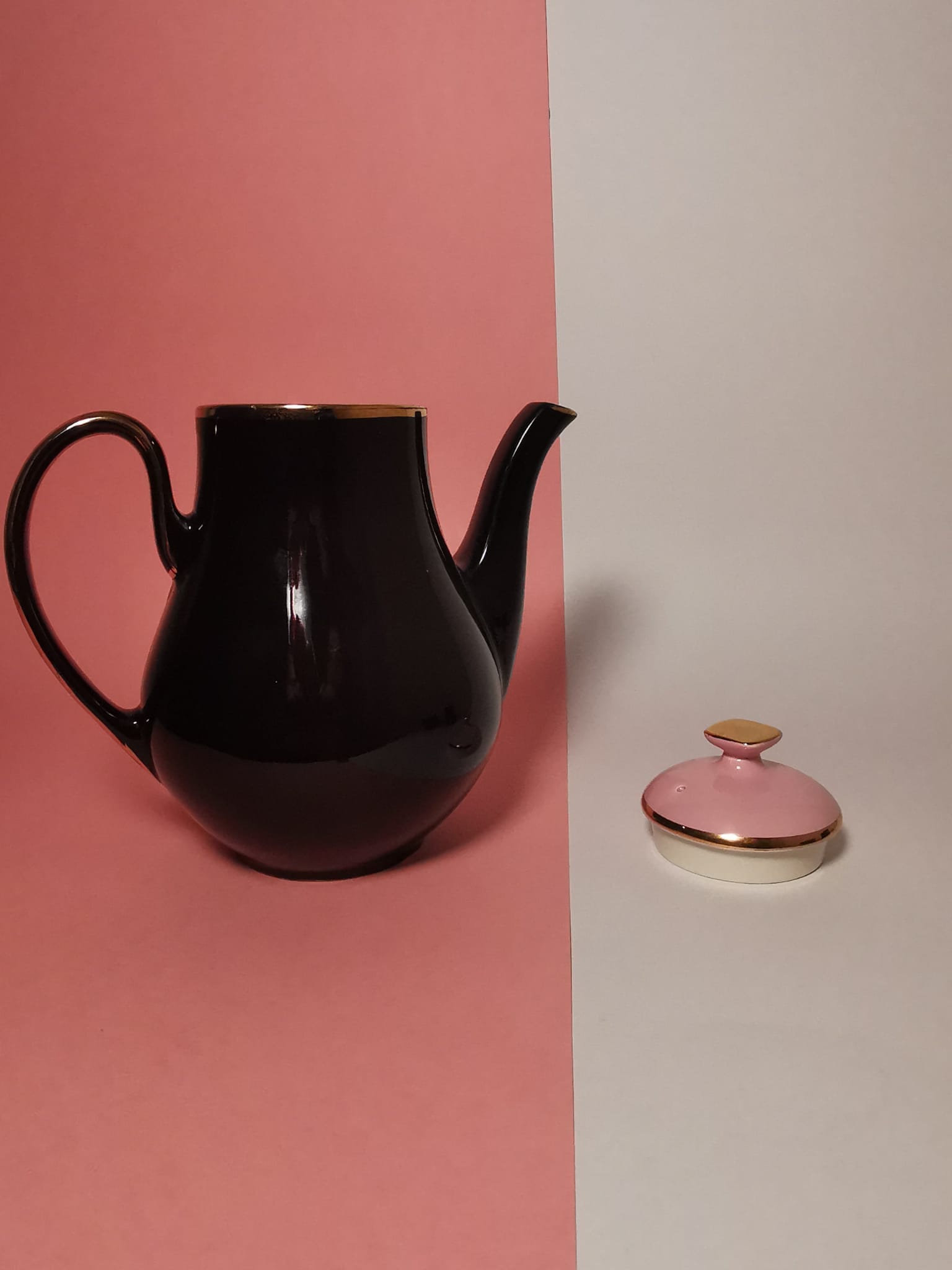Vintage Palissy Pottery England Madeleine 22 Carat Gold Finest Pot, Cup ...