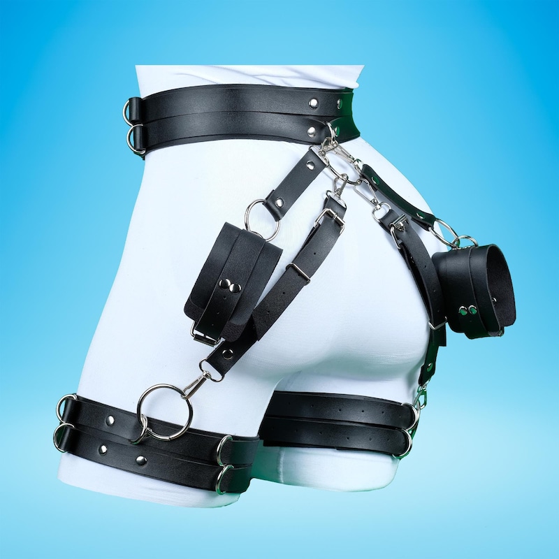 Leather Thigh Strap Harness - Etsy