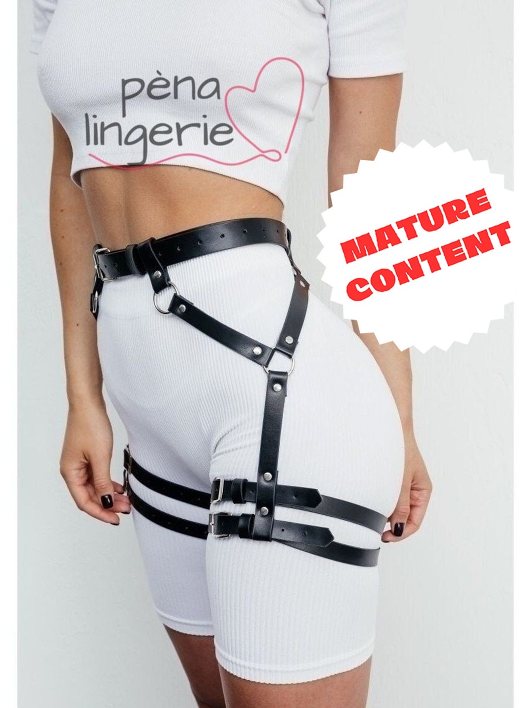 Leather Leg Harness, Bestseller Harness, Leather Outfit, Unisex Harness ...