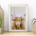 Highland Cow in a Shower Cap Print, Cow Bathing, Funny Bathroom Print ...